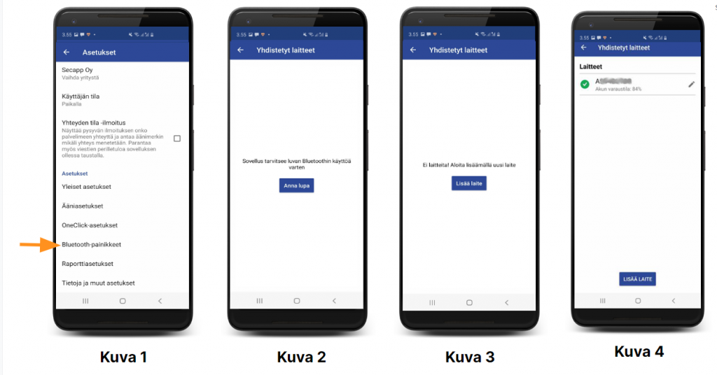 How to use Secapp: AINA Bluetooth buttons - Secapp