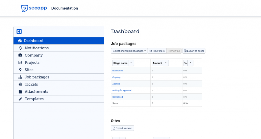 Changes to the appearance of Secapp's documentation and reporting tool ...